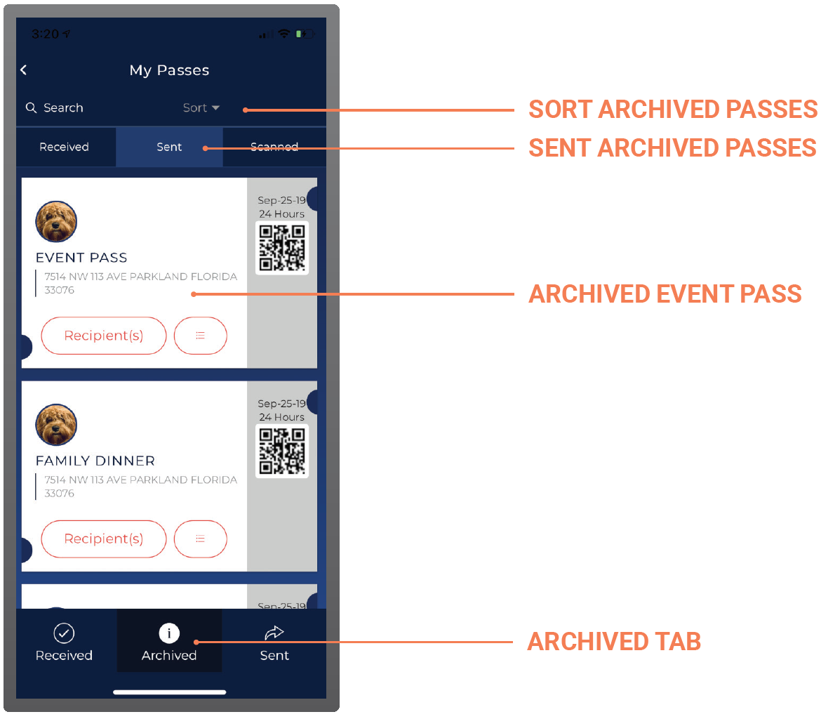 SENT PASSES